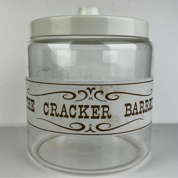 Pyrex | Kitchen | Vintage Pyrex Glass The Cracker Barrel Jar Snack ...